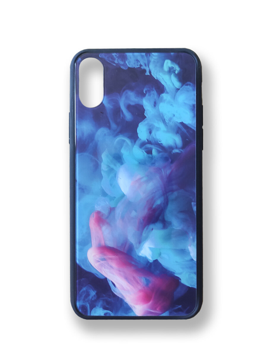 Стеклянный TPU-PC чехол накладка Rock Glass Phone Cases для Apple iPhone X/Xs
