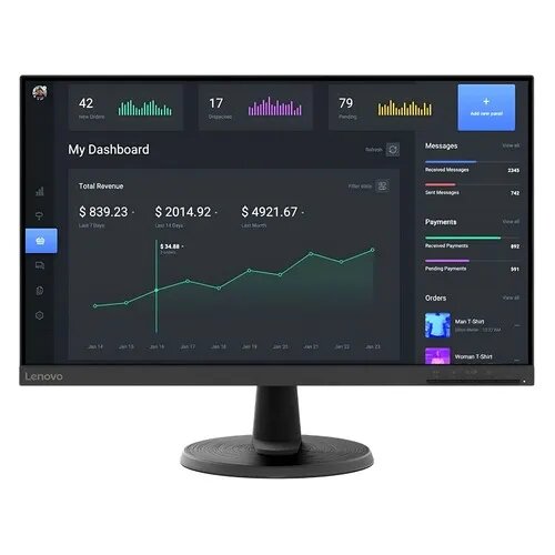 23.8" Монитор Lenovo ThinkVision C24-40, 1920x1080, VA, 75Гц, 1хHDMI, черный [63dckat6uk]
