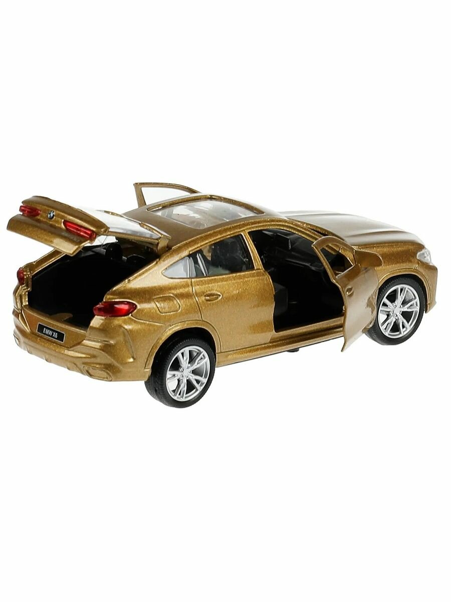 Модель Инерционная Технопарк BMW X6 (12см, металл, открываются двери и багажник, бежевый, в коробке)