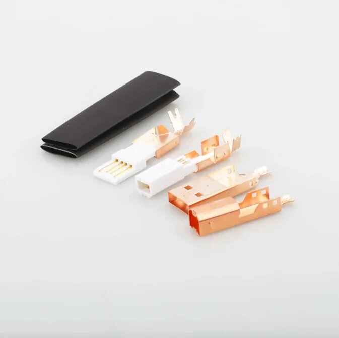 Разъем USB A-B Rose gold