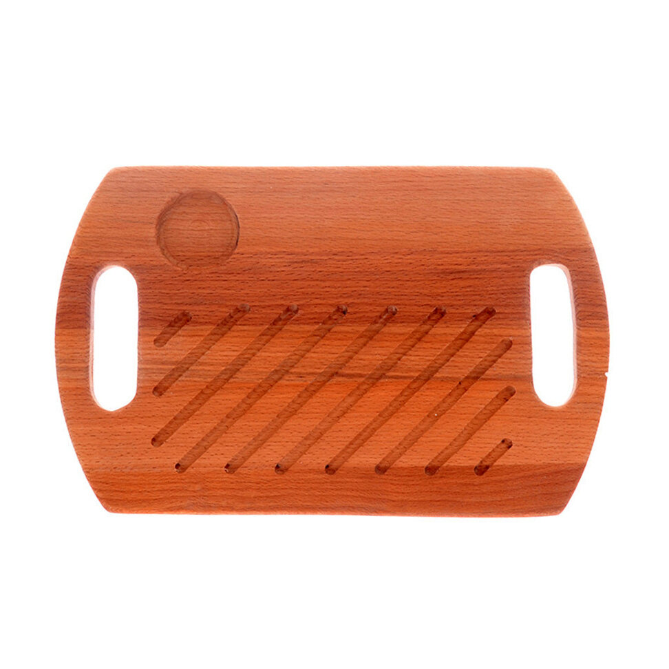 Доска для разделки и сервировки из ценных пород дерева (Бук) 325х200х16 мм. 1 шт, GRAZIA Россия