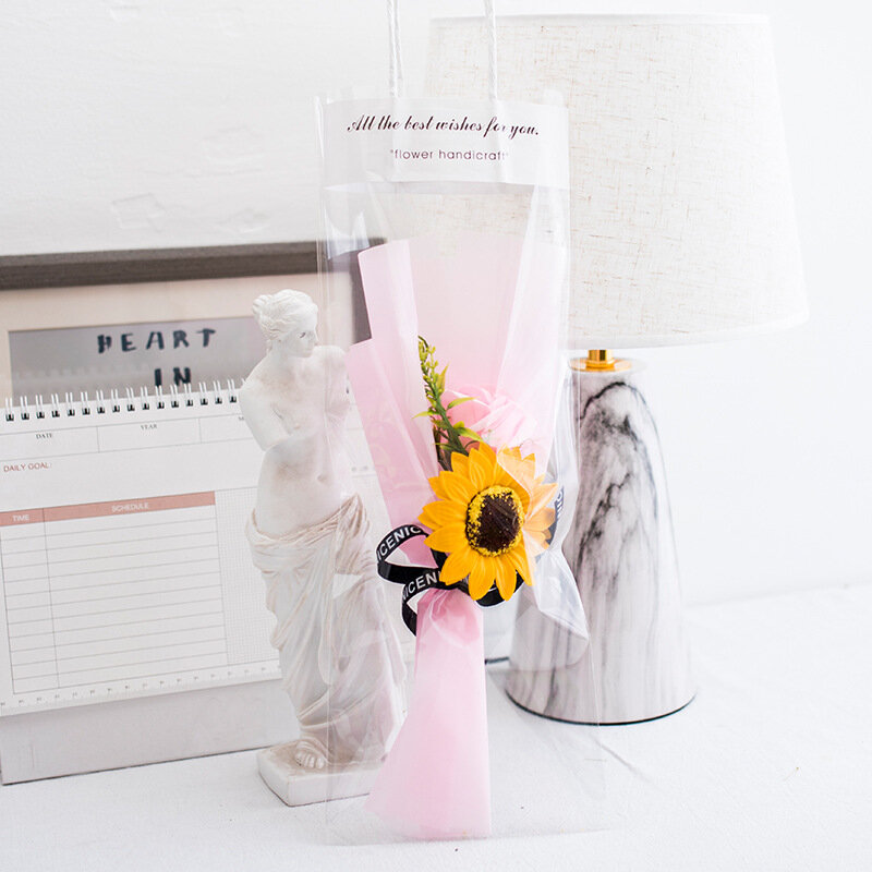 Рождественский подарочный пакет на День Святого Валентина, букет с розовым мылом, напольный подарок, реквизит для фотосессии