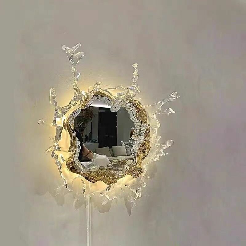 Настенный светильник Artpad WL-01 LED Золотое зеркало с каплями воды