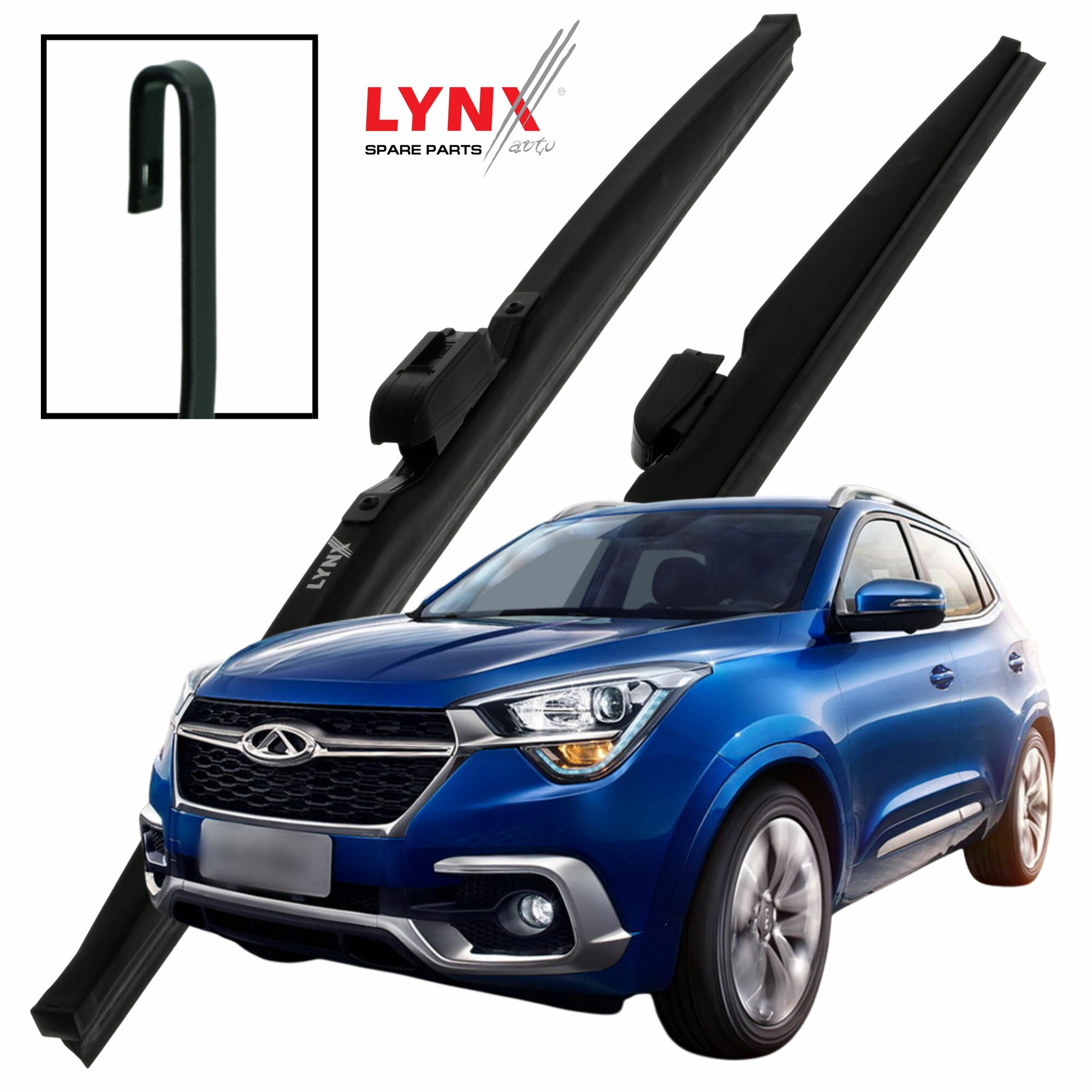 Дворники Chery Tiggo 4 / Чери Тигго 4 2017 2018 2019 Щетки стеклоочистителя зимние LYNXauto к-т 2 шт, 550мм-430мм