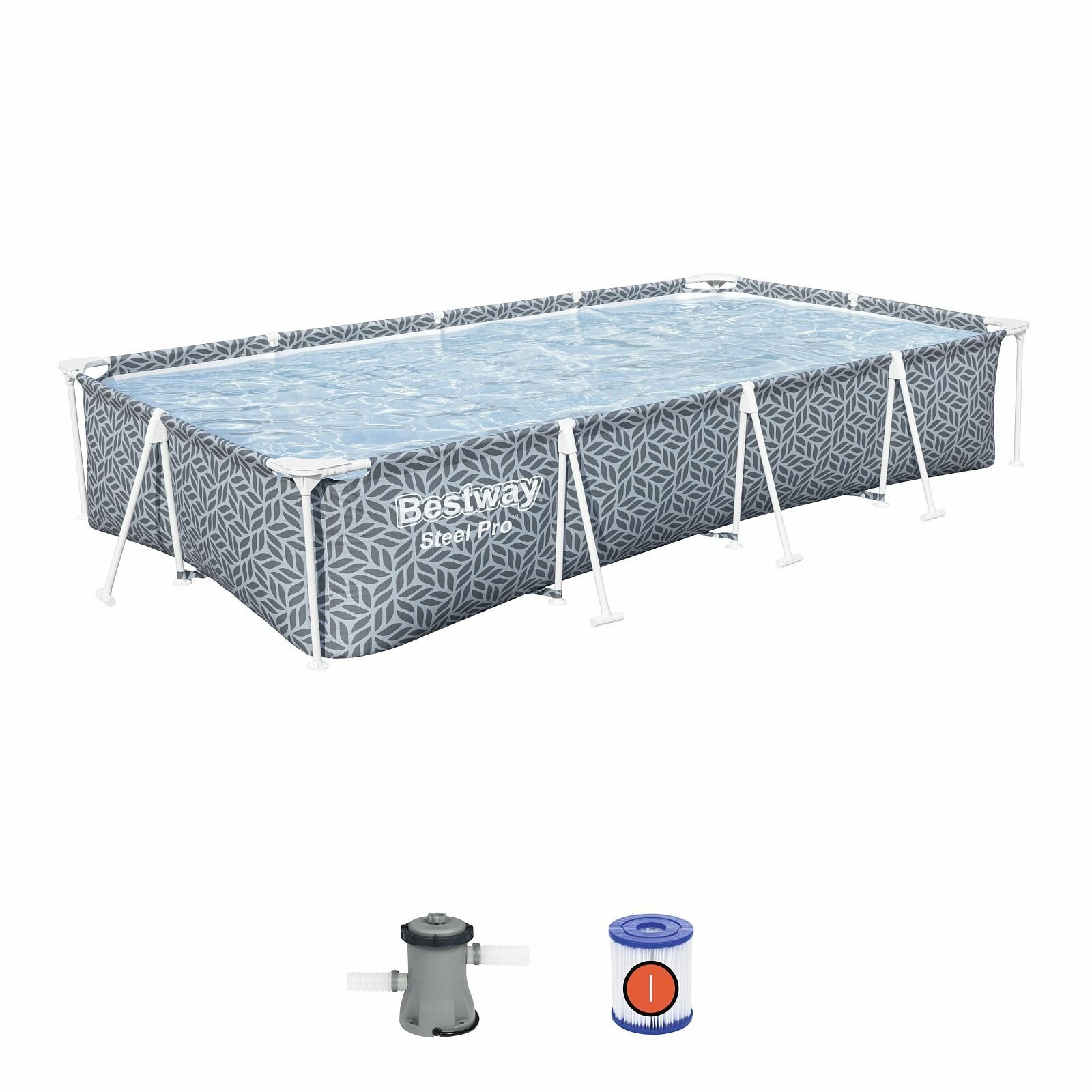 Бассейн Bestway "Steel Pro", каркасный, фильтр-насос, 366 х 201 х 66 см