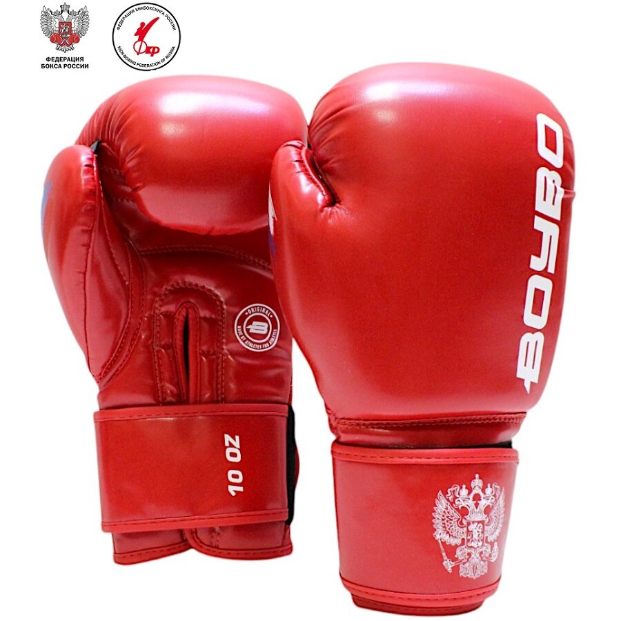 Соревновательные перчатки Boybo Twin красные, 12 унций