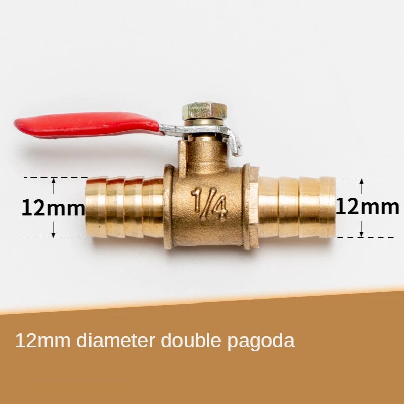 Шаровой кран латунный 12mm, 1/4"
