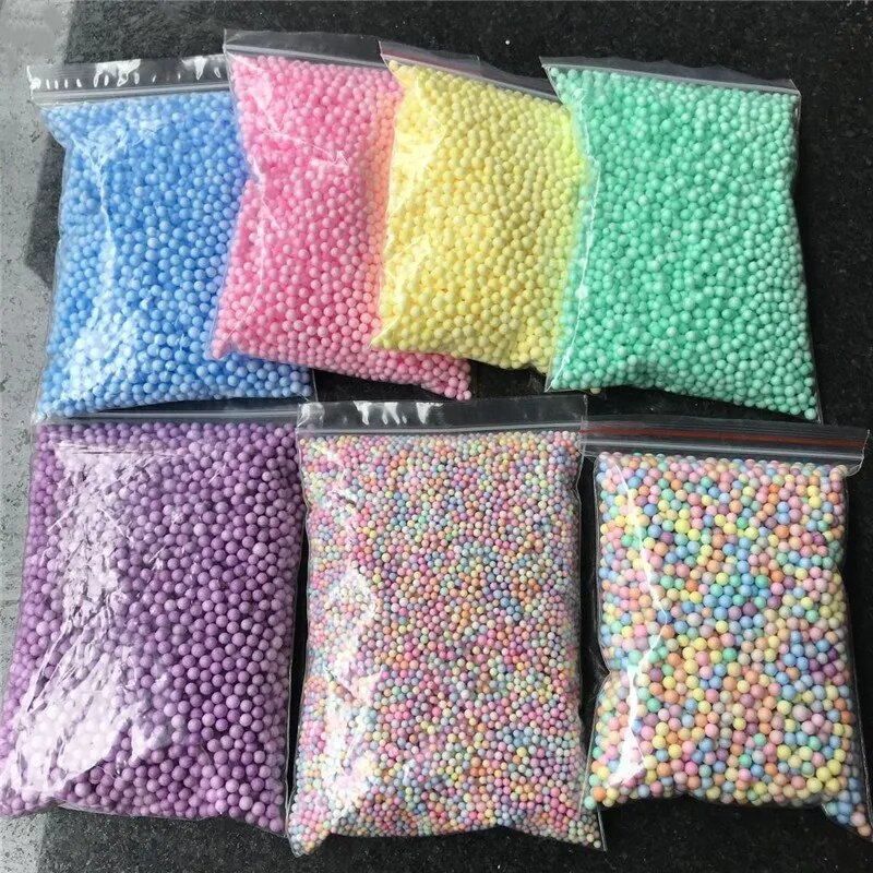 Пенопластовые бусины для слаймов, цвет: Random color 1bag