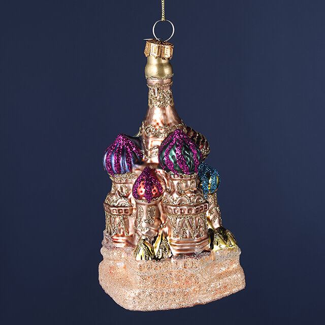Елочная игрушка Собор Василия Блаженного 13 см, стекло, подарочная коробка, Winter Deco, 4060439-wd
