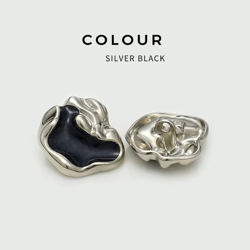 Пуговица Silver Black 15 мм
