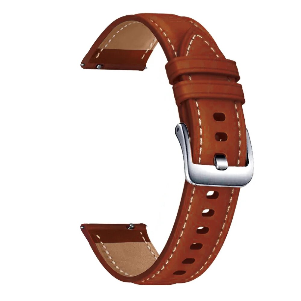 Коричневый кожаный ремешок для Samsung Galaxy Watch 3 45 мм