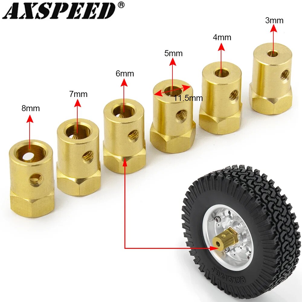 Латунные муфты AXSPEED 4шт, 5mm