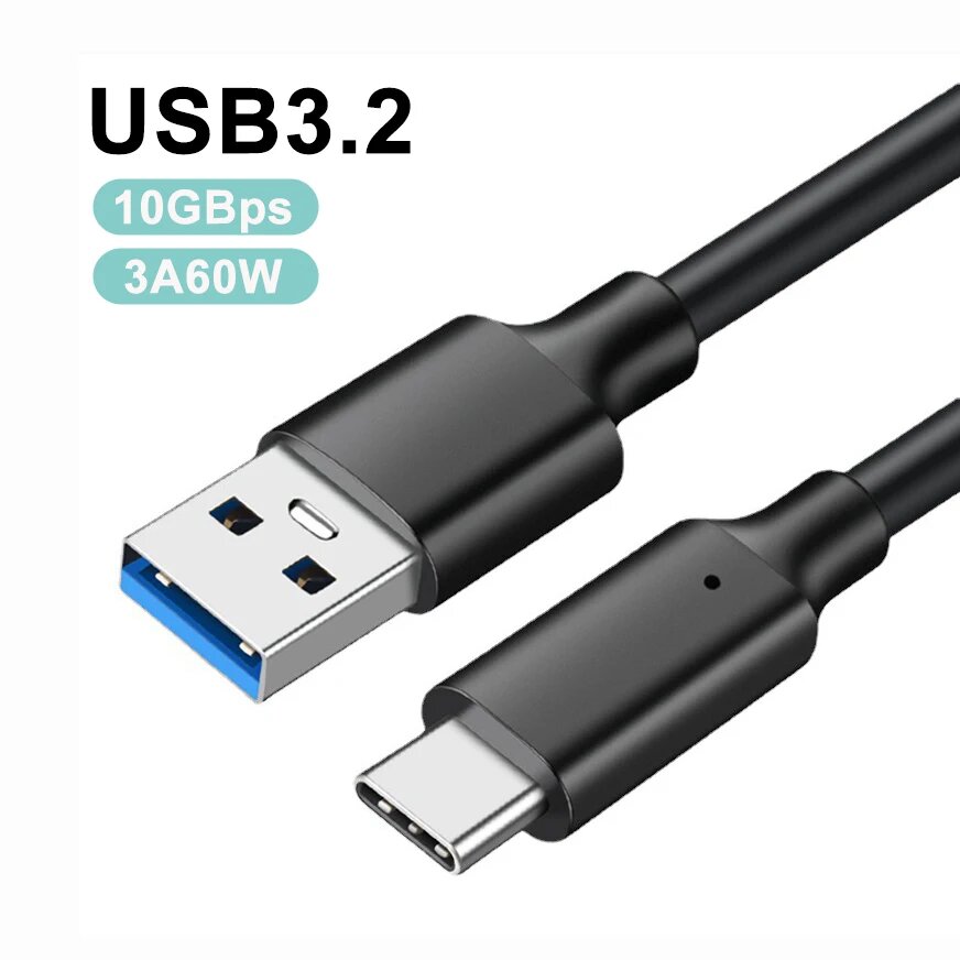 USB-C кабель 30см 10Gbps для смартфонов, SSD