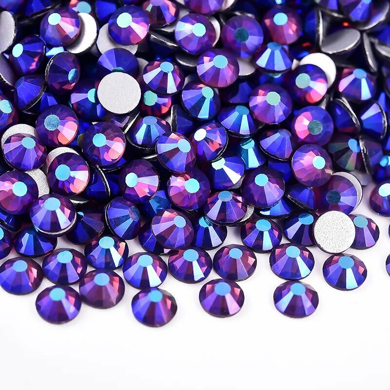 Стразы OLeeya стеклянные фиолетовые SS3-SS30 Фиолетовый, ss20-1440pcs, Dk.amethystAB