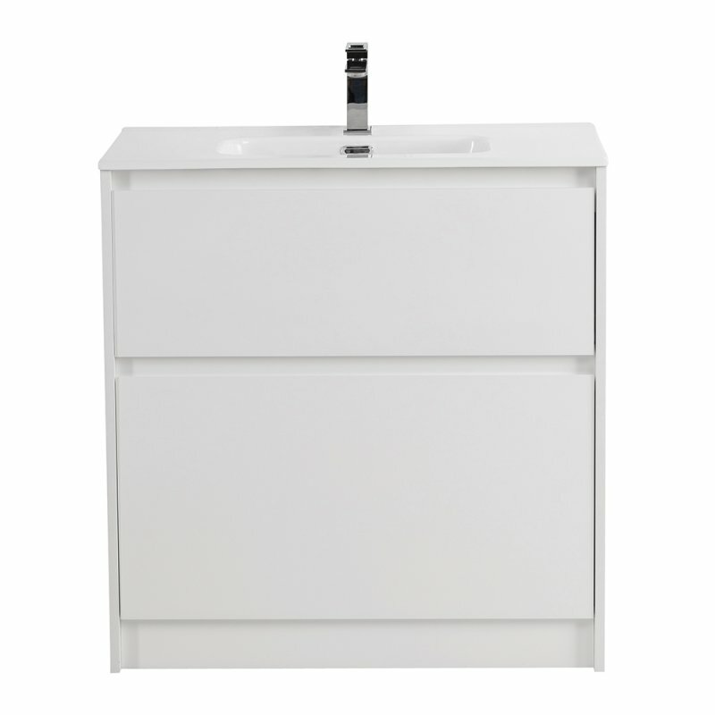Тумба с раковиной BelBagno KRAFT 39 80 белая матовая