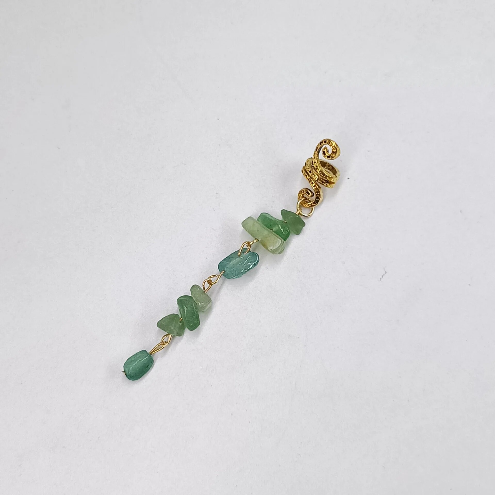 Спиральные бусины для волос Gemstone Green-short