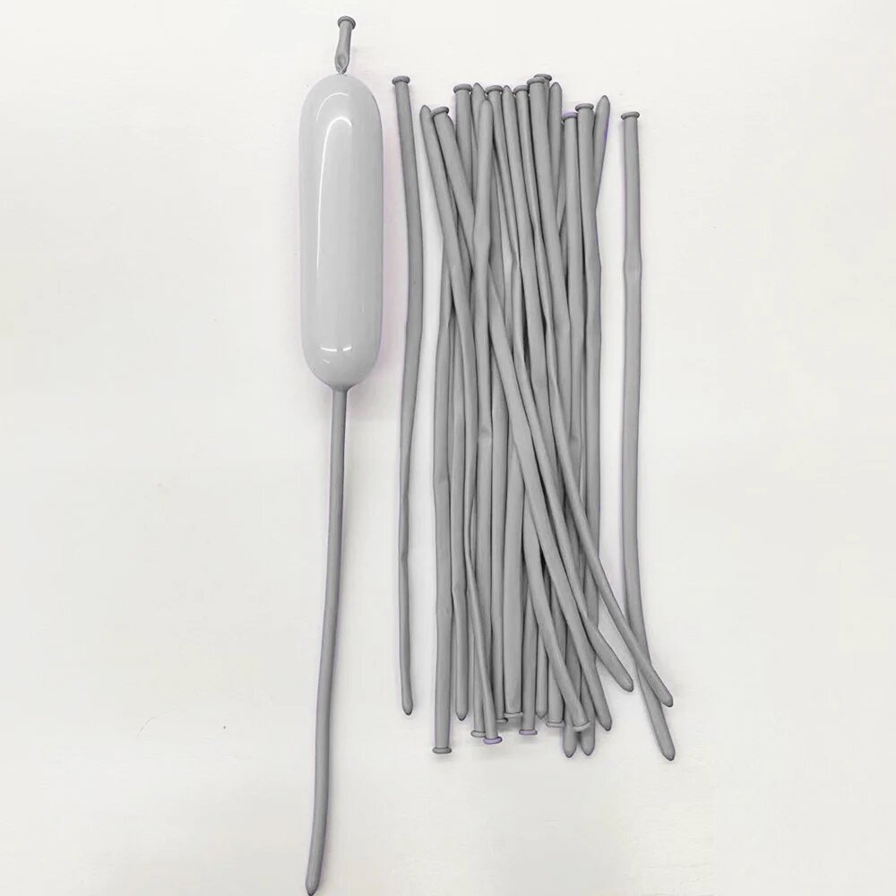 Цветные длинные воздушные шары MicroPlush Серый, gray, 20pcs