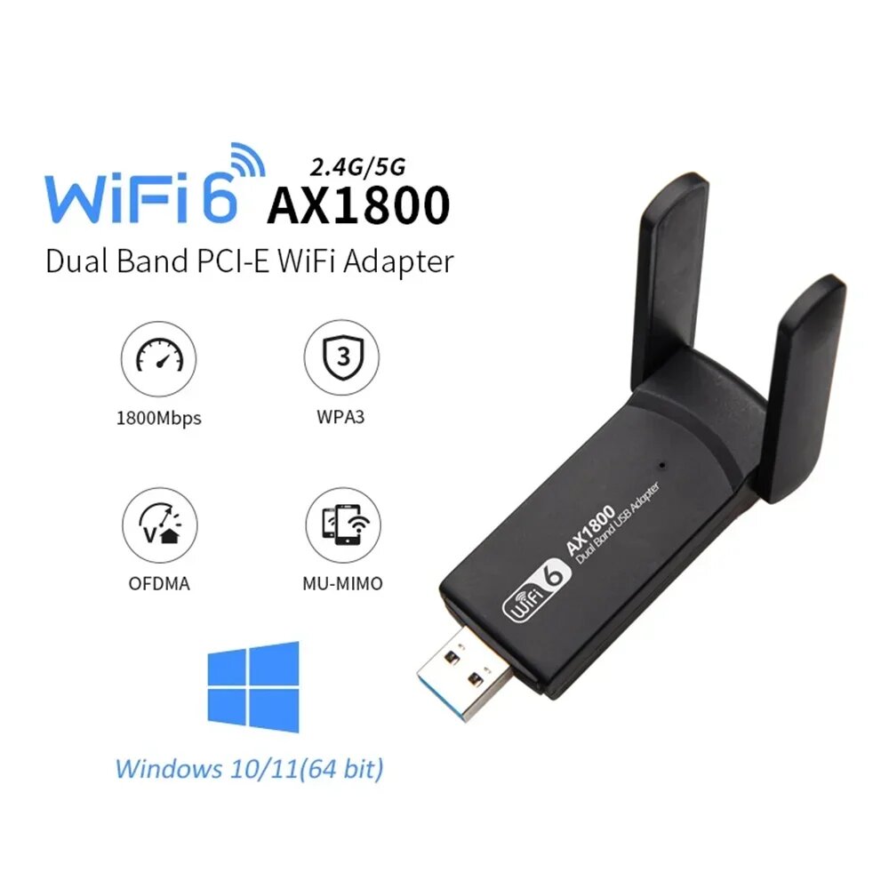 Беспроводной адаптер WiFi 6 ICANING AX1800