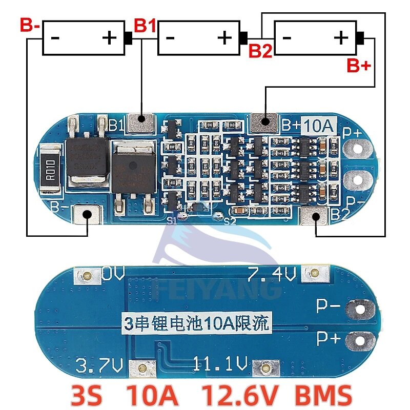 3S 10A Плата защиты литиевой батареи
