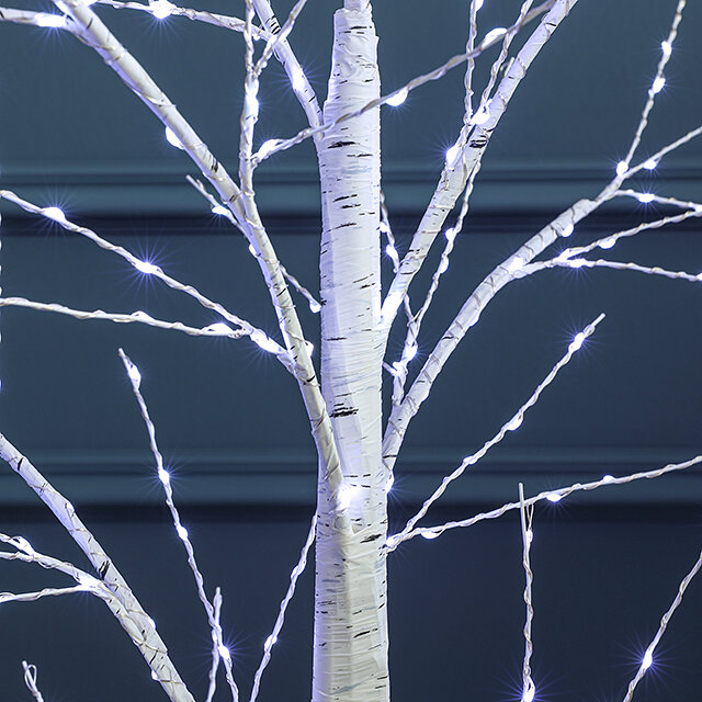 Светодиодное дерево Березка заснеженное 150 см, 400 холодных белых LED ламп, IP44, Winter Deco, 4070713