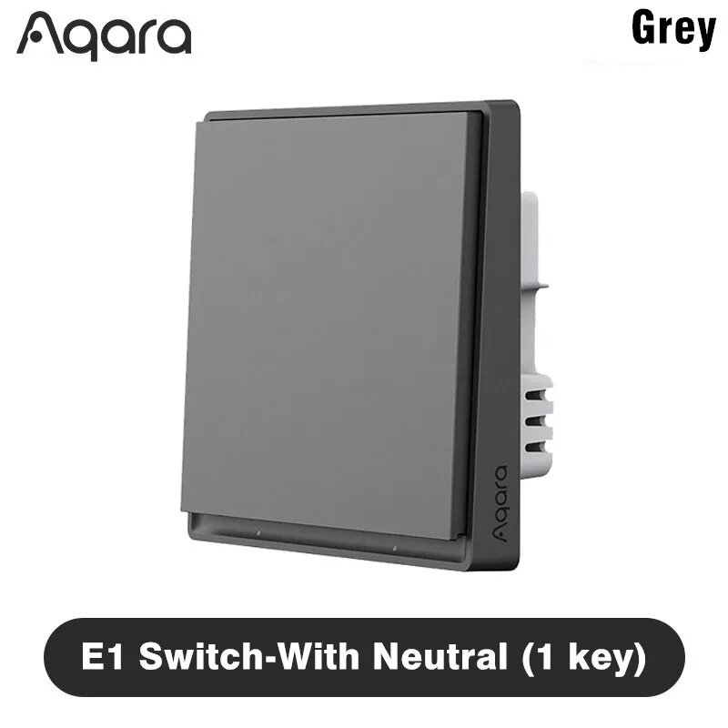 Aqara Smart Wall Switch E1 ZigBee Grey With Neutral 1k