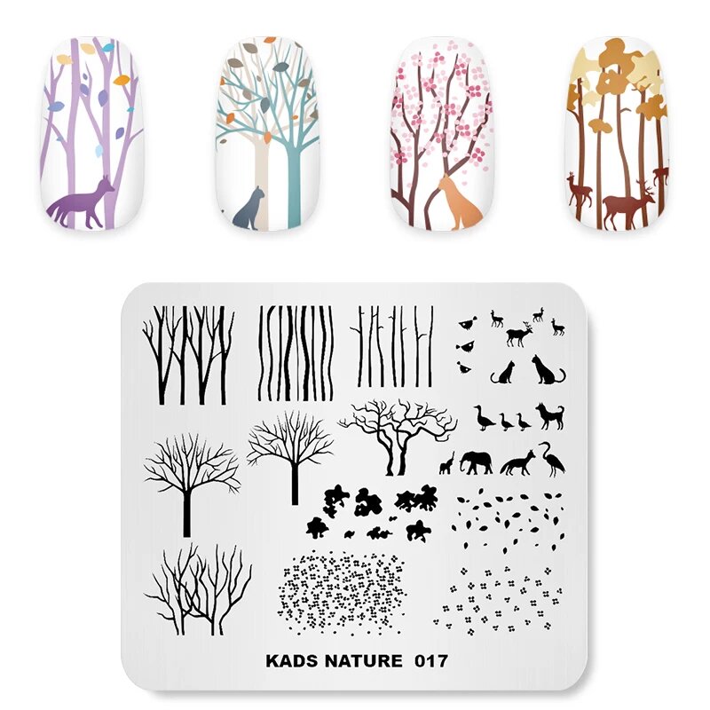Штамп для ногтей KADS Nature 017 природа