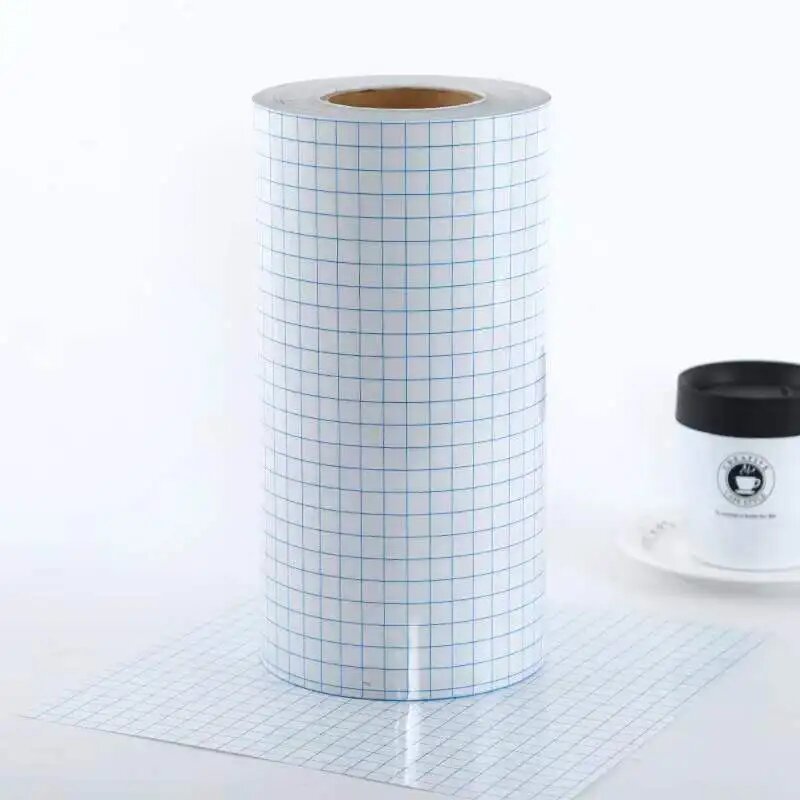 Прозрачная виниловая клейкая лента WXPYU 30.5x100 см Белый, 30.5cmX150cm, Blue Grid