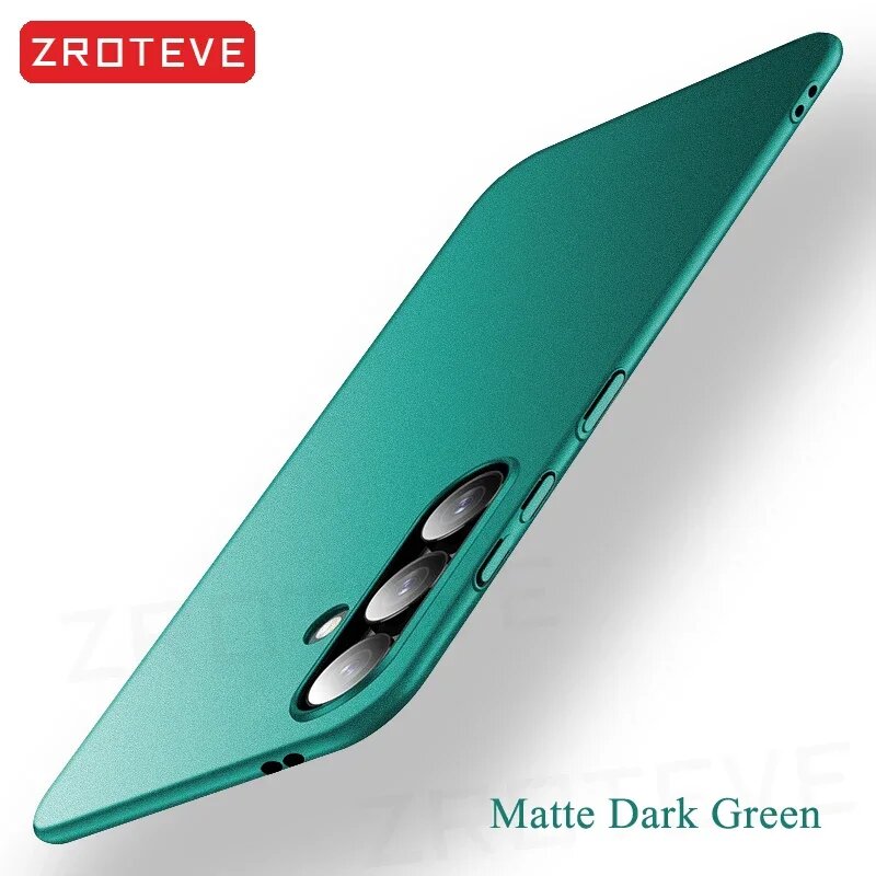 Тонкий матовый чехол ZROTEVE из жесткого поликарбоната для Samsung Galaxy S24, Matte Dark Green