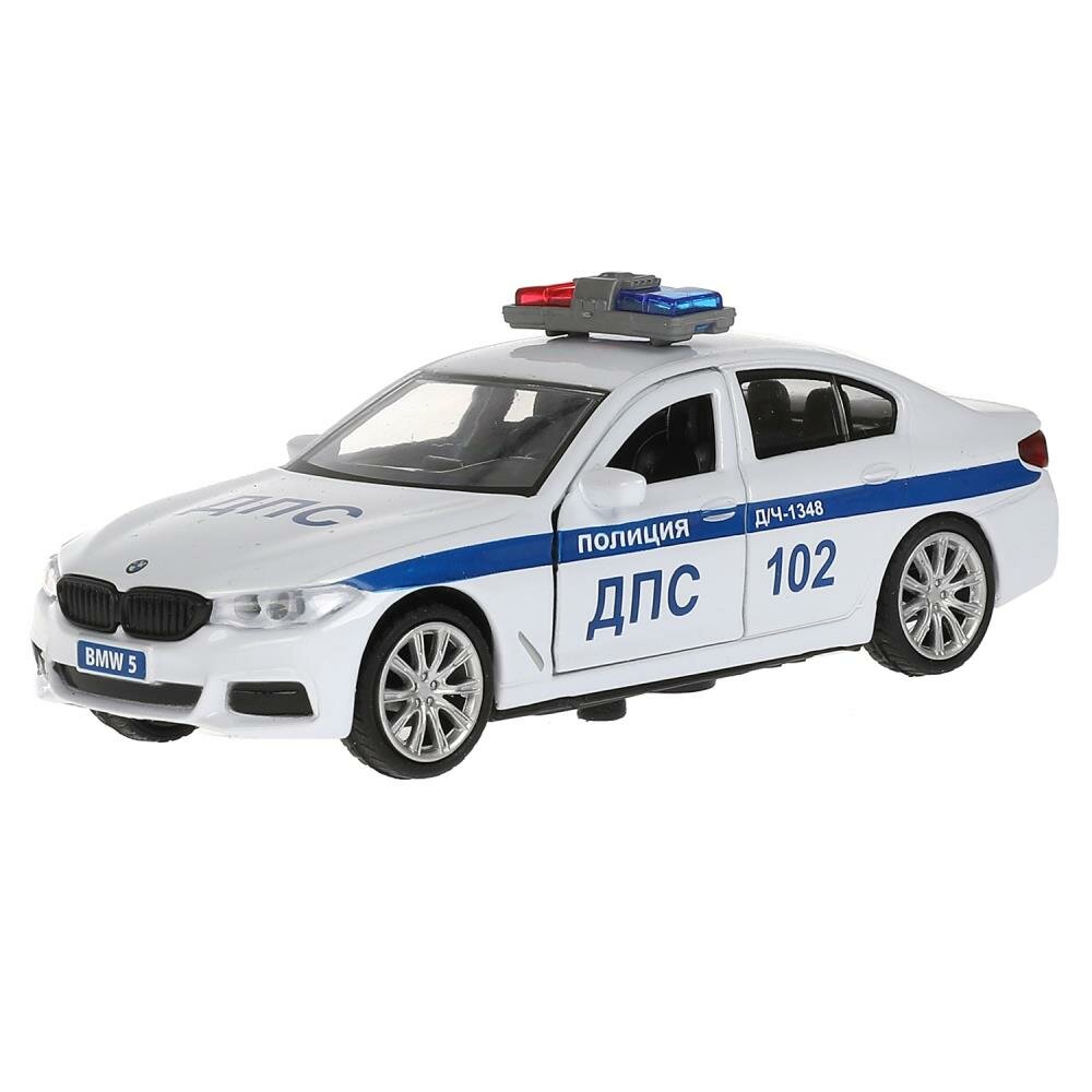 Модель металлическая инерционная BMW 5-ER M-Sport Полиция 12см Технопарк, свет+звук