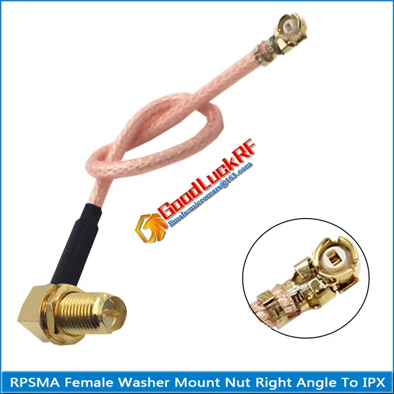 Kit Set U.FL Female to RPSMA RP-SMA RG178 1Pcs 2 Metre, Красный