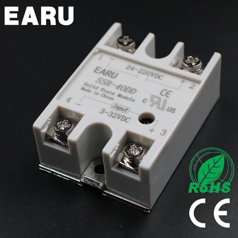 Твердотельное реле SSR-40DD 40A 3-32V DC вход к 24-220V DC SSR 40DD SSR-40 DD промышленное управление оптом с завода Горячая Распродажа