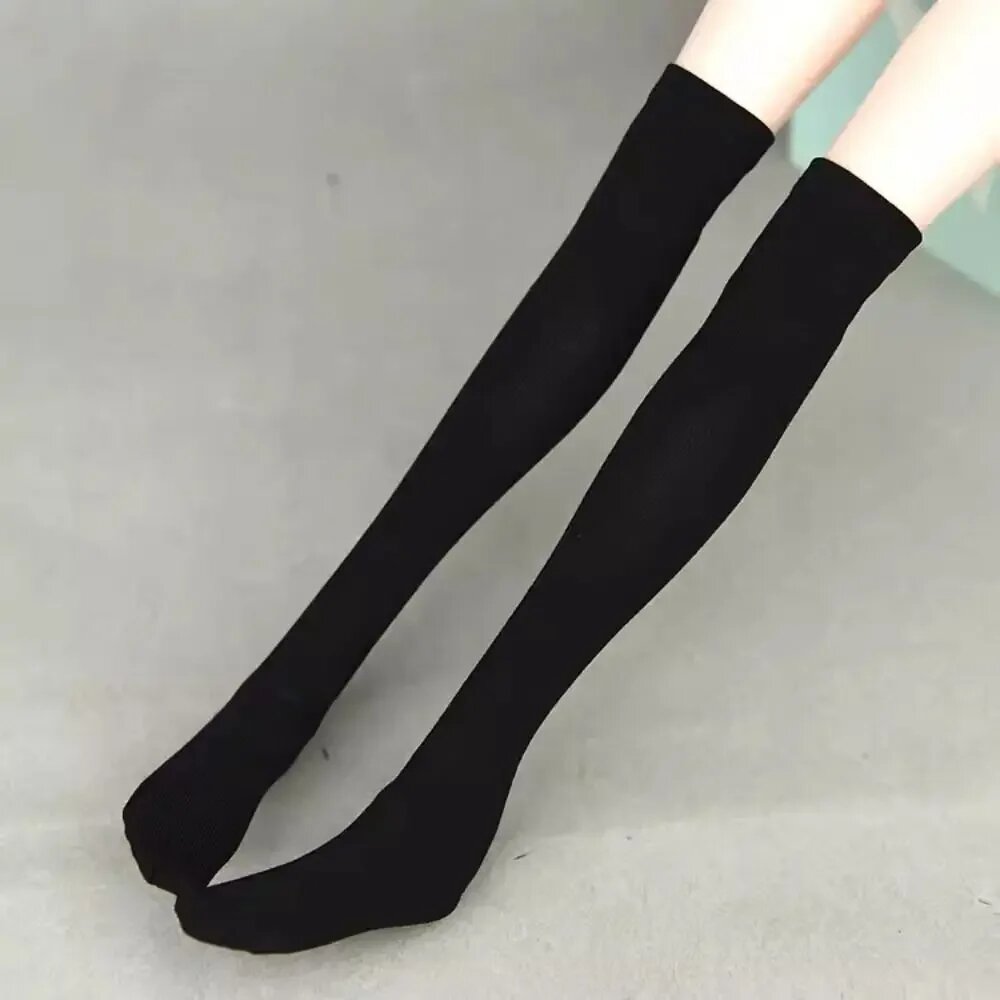 Кукольные носки 1/6 Cloth черные/оранжевые/фиолетовые/розовые/красные или черные/голубые/коричневые/желтые/розовые/темно-синие/зеленые