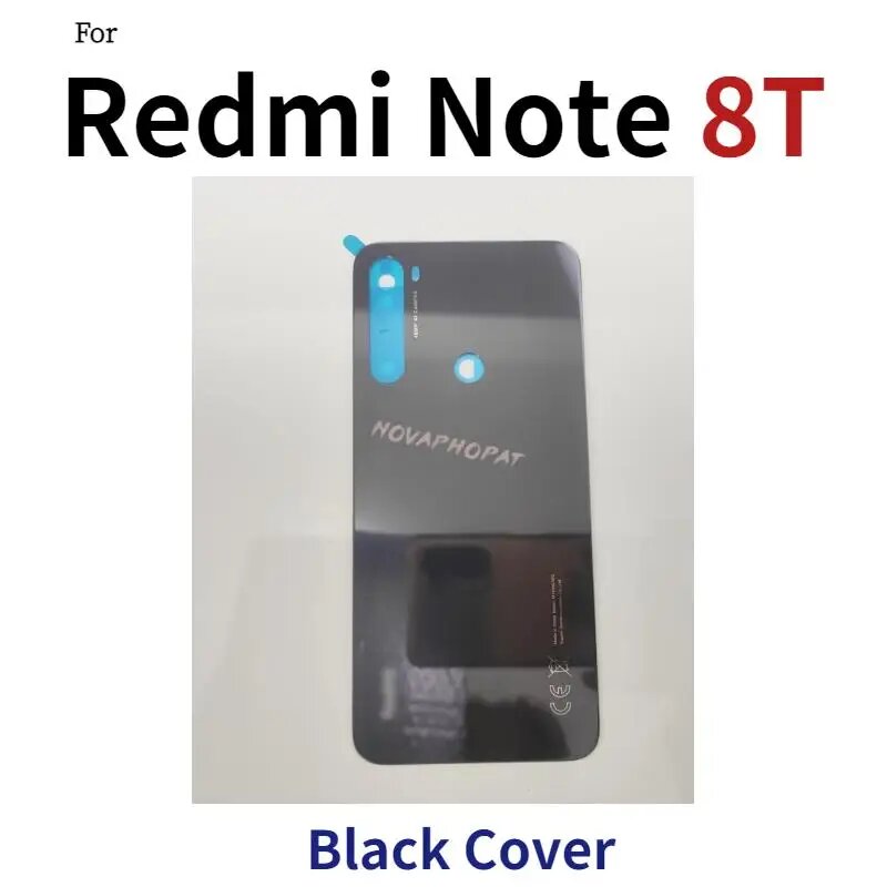 Самое лучшее для Xiaomi Redmi Note 8T Задняя Крышка Стеклянная Крышка батарейного отсека задняя панель Задняя крышка объектив камеры