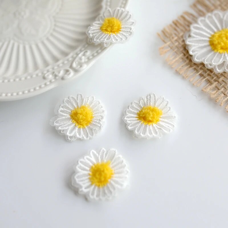 Нашивки ромашки, 5 шт, 3cm Wide