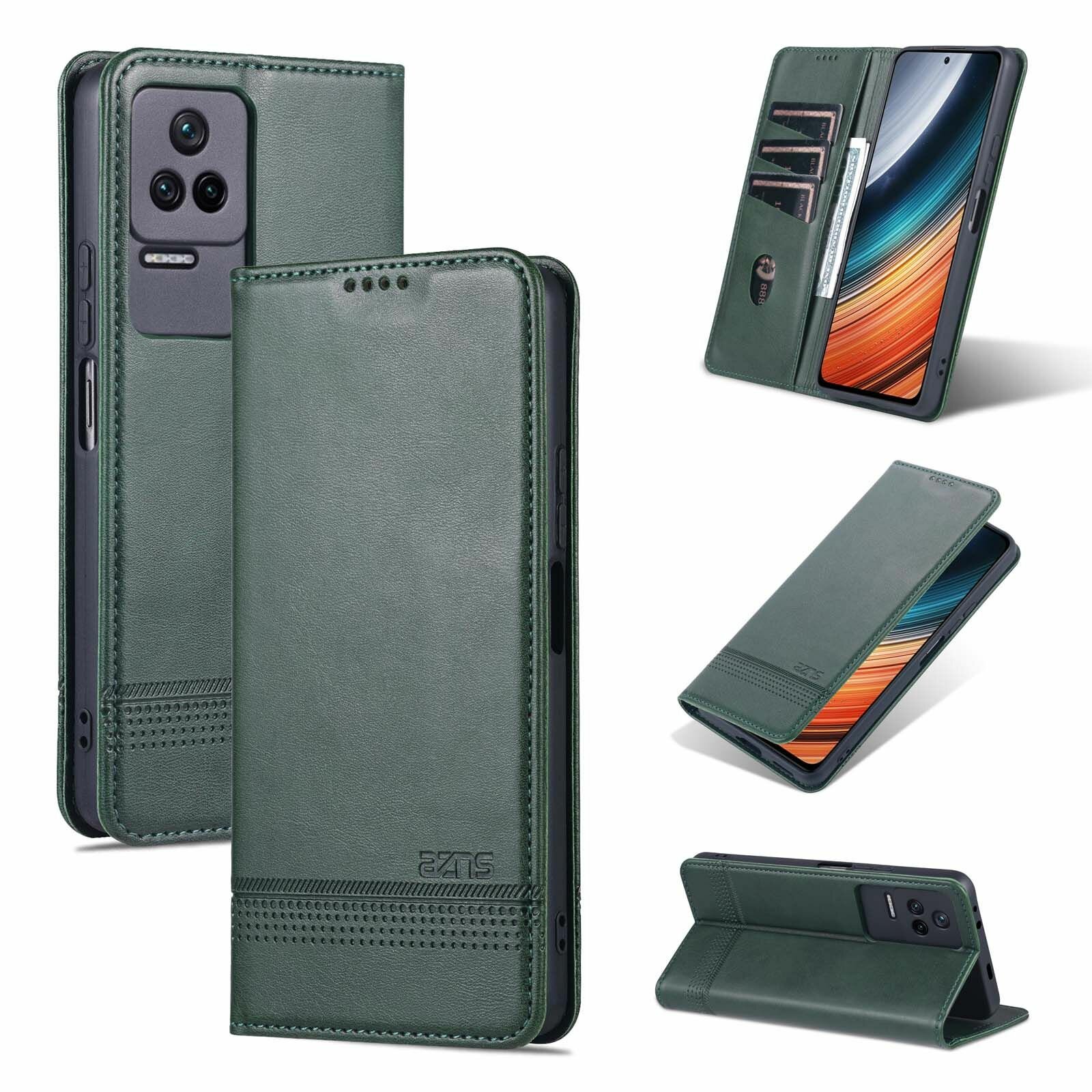 AZNS Чехол книжка для Xiaomi Poco F4 (5G) /Поко Ф4 (5джи) мягкое прикосновение мульти-подставкой и визитницей
