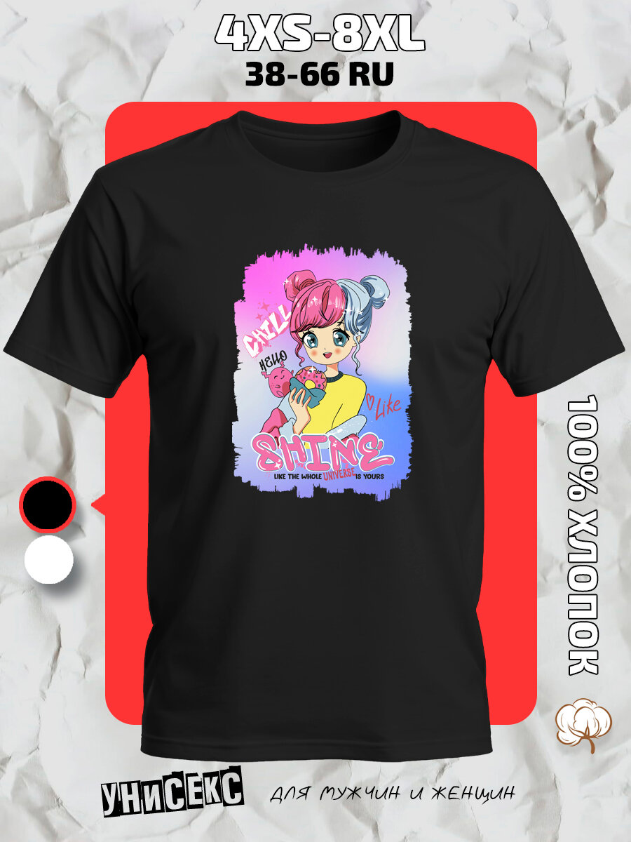 Футболка с принтом девушка Япония