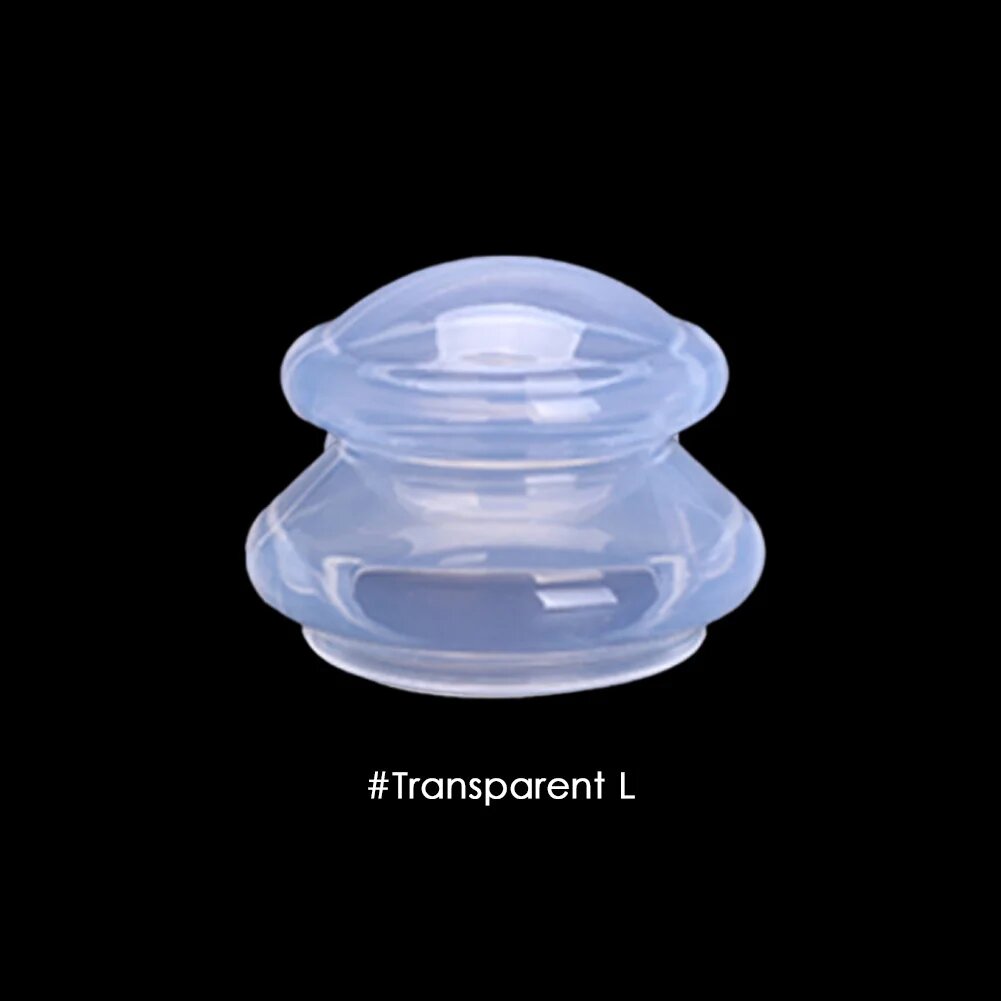 Силиконовые банки для массажа Transparent L