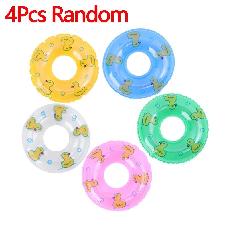 Пластиковые круглые игрушки для плавания, набор из 2/4/6/8/10 штук 4Pcs Random