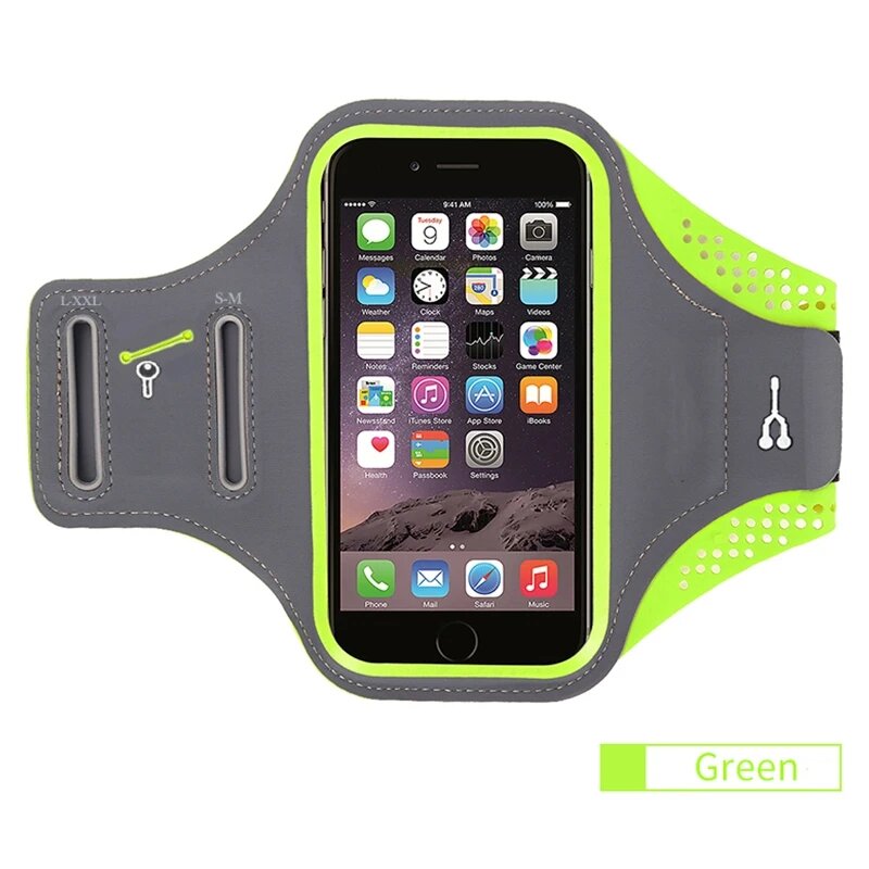 Повязки для бега для iPhone 14 13 12 11 Pro Max Samsung Xiaomi Oppo Huawei Honor Зеленый, Green