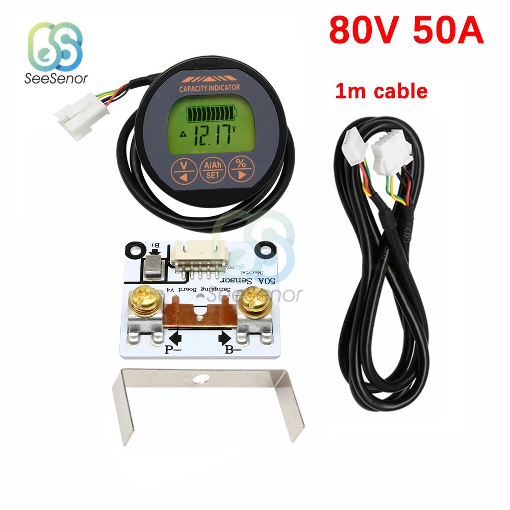 Aideepen TR16 Кулометр для литиевых батарей 80V 50A