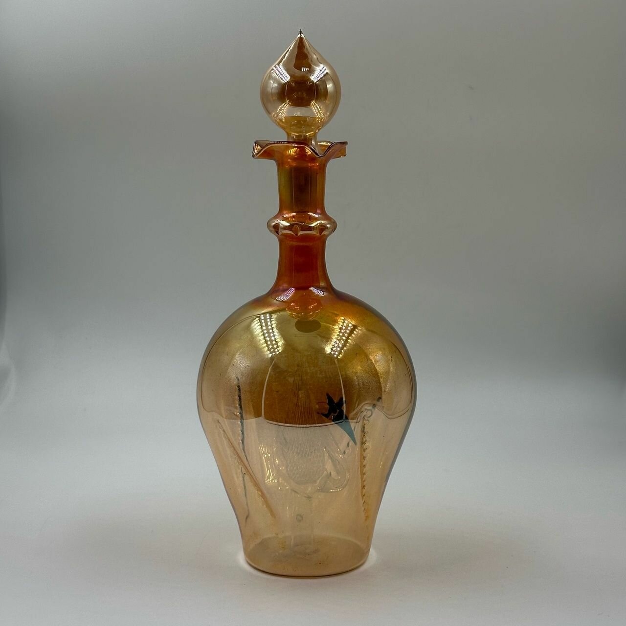 Графин-Штоф "Лебедь" Высота 24 см Цветное Стекло! Винтаж! СССР