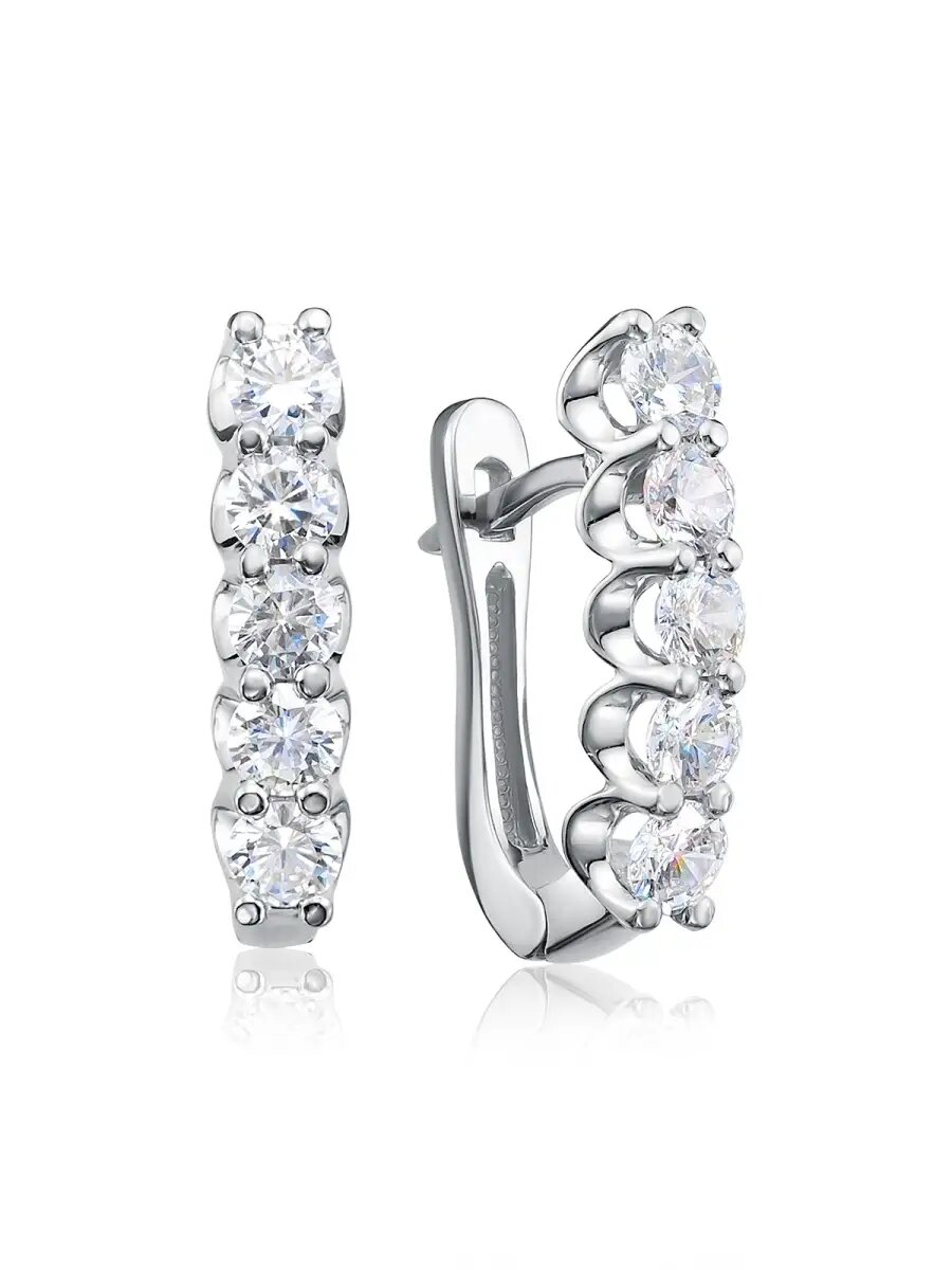 Серьги, 585 проба, бриллиант