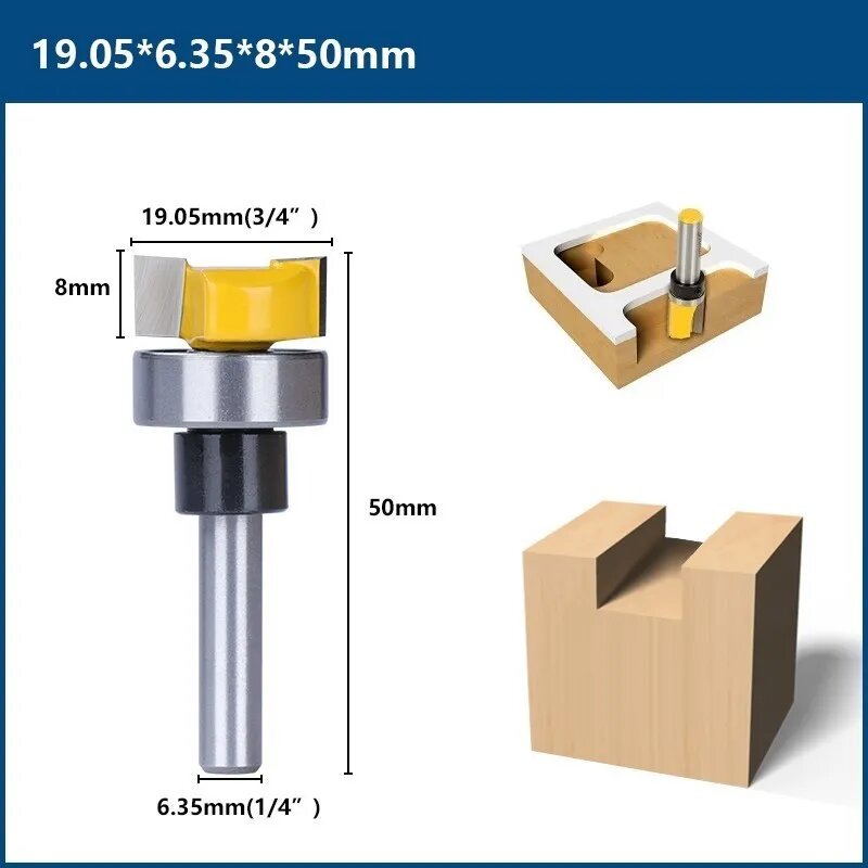 Набор фрез XCAN для обработки дерева, хвостовик 6 мм, 1/4 дюйма 19.05x6.35x8mm
