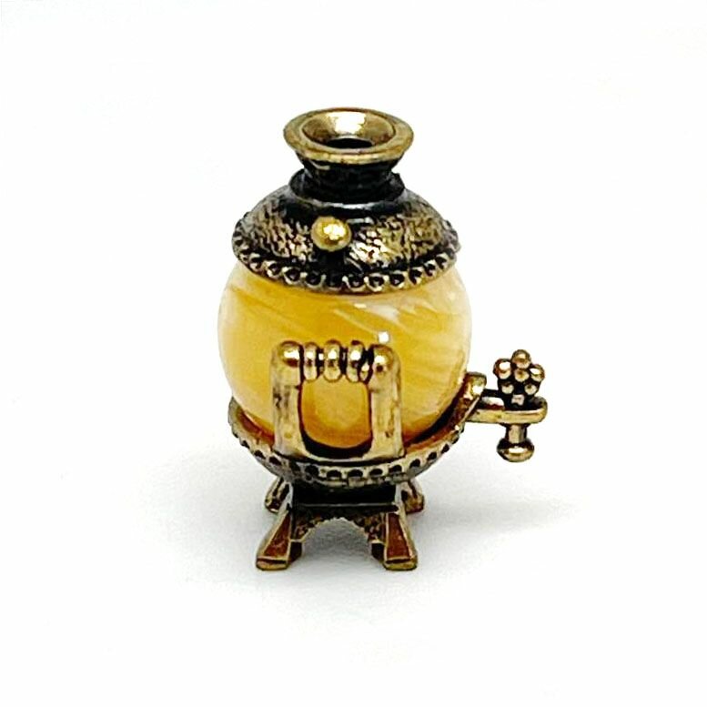 Сувенирный Самовар маленький 736.1-Б, белый