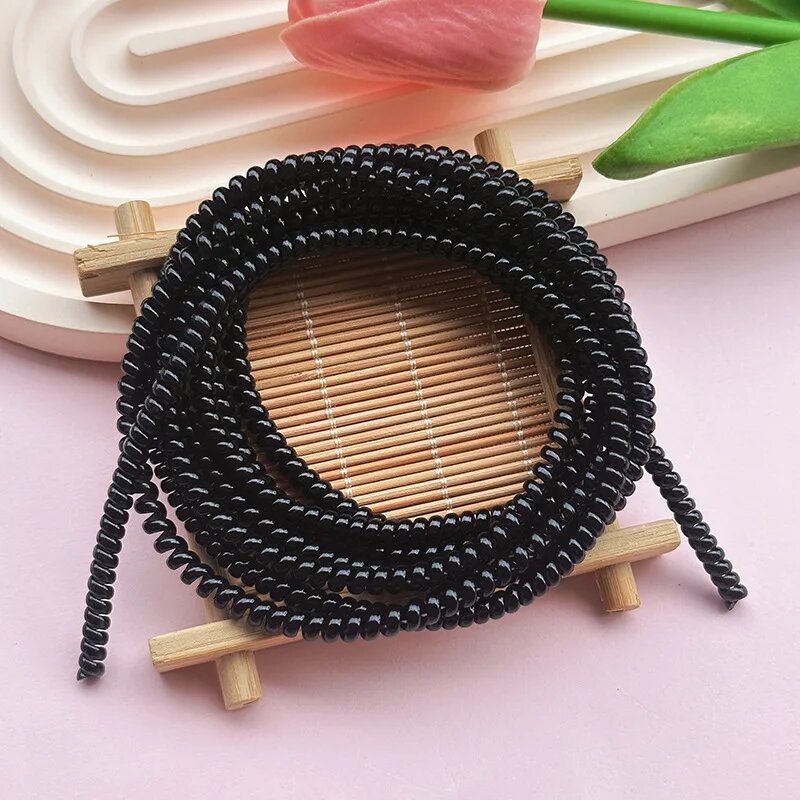 Кабельная катушка силиконовая 1,4 м black