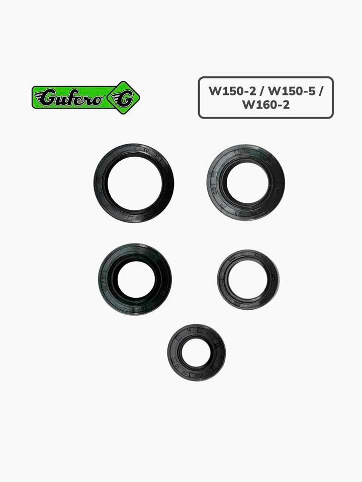 Набор сальников (Gufero) на питбайк с двигателем YX150/160см, W150-2, W150-5, W160-2, WUSN TECH