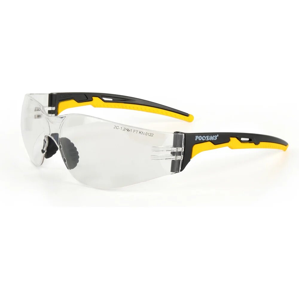Защитные открытые очки РОСОМЗ О15 HAMMER ACTIVE StrongGlass 2C-1,2 PC с мягким носоупором 11537-5, удобной