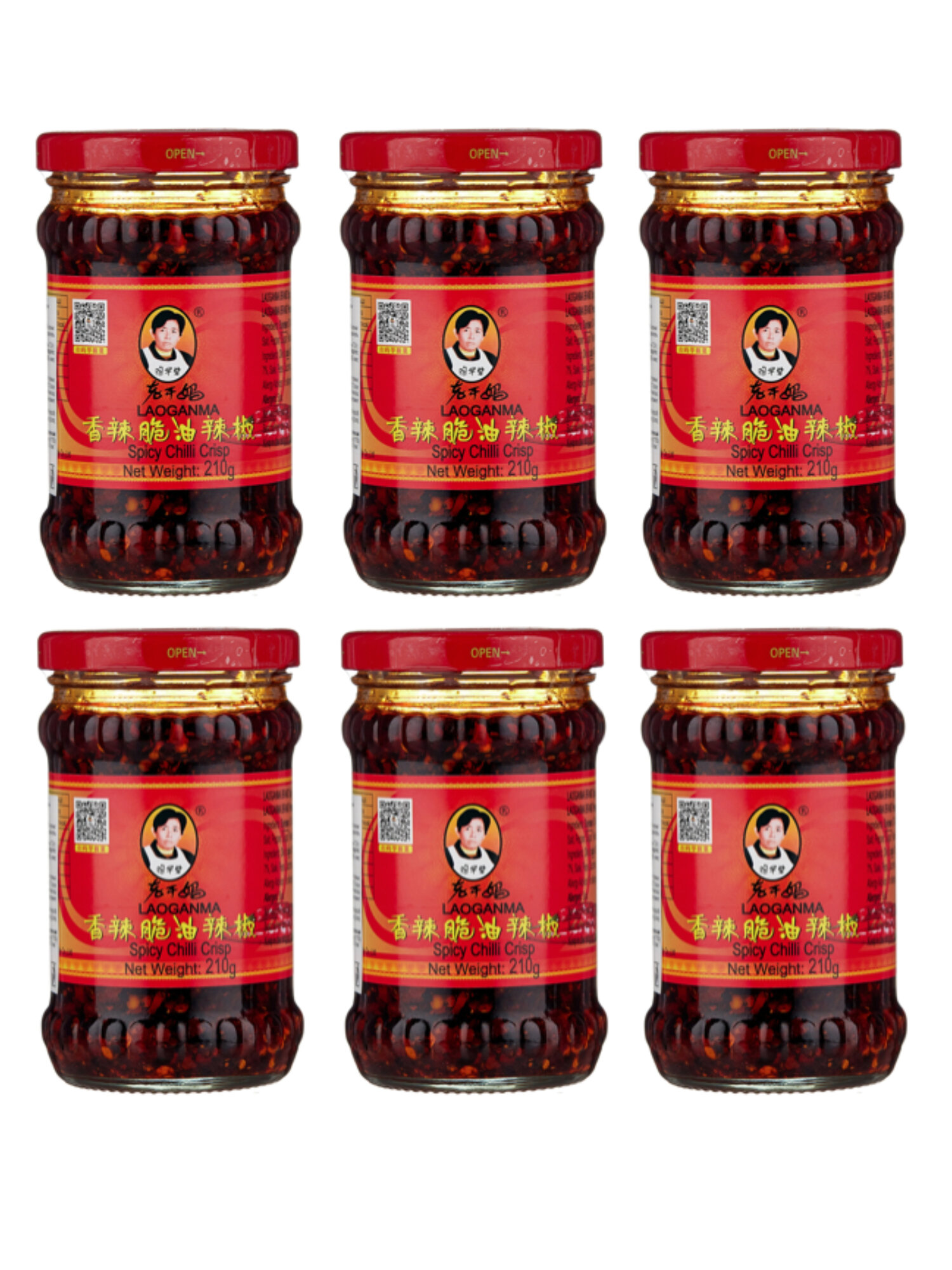 Соус Lao Gan Ma острый с хрустящим перцем чили, 210 г 6 шт