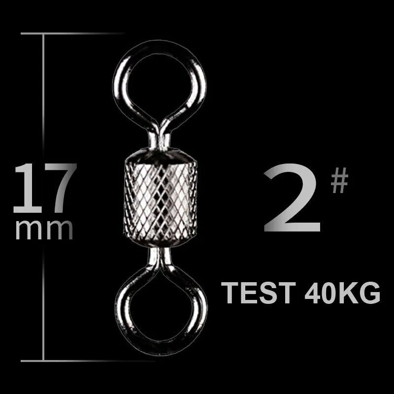 Вертлюг рыболовный шарикоподшипниковый белый 17mm 40kg