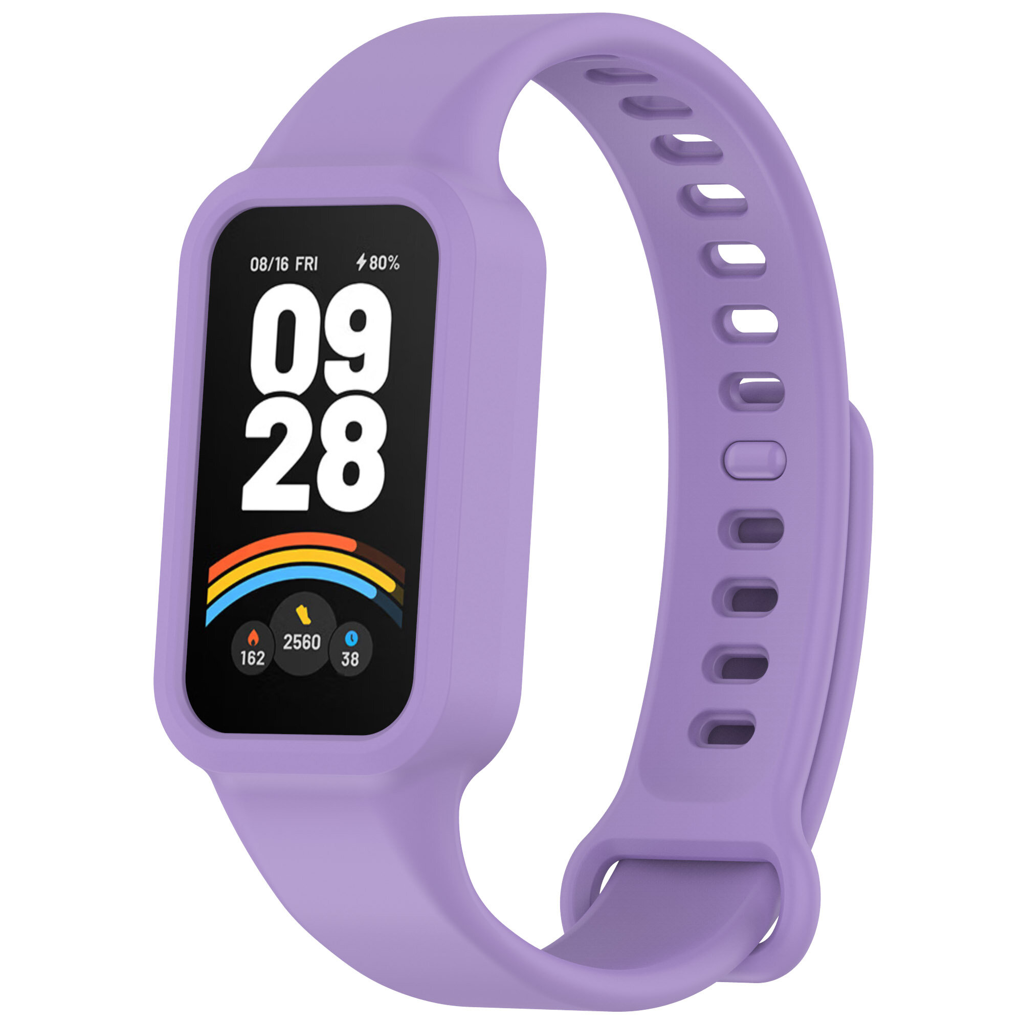 Силиконовый ремешок для часов подходит для фитнес-браслетов Xiaomi Smart Band 9 Active/ Redmi Smart Band 3 замена сменный универсальный аксессуар